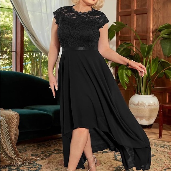 Miusol | Dresses | Miusol Black Lace Chiffon Hilow Formal Dress | Poshmark
